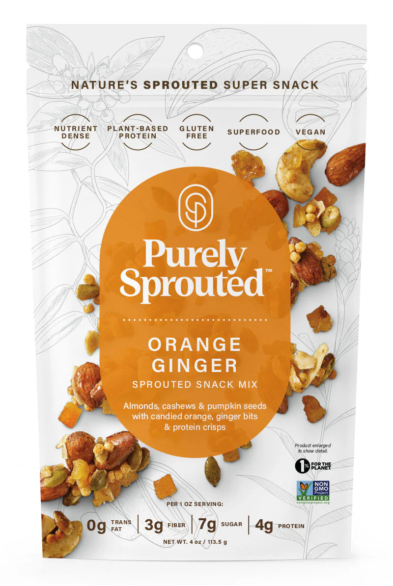Purely Sprouted Orange Ginger Snack Mix – Feasty Vegan