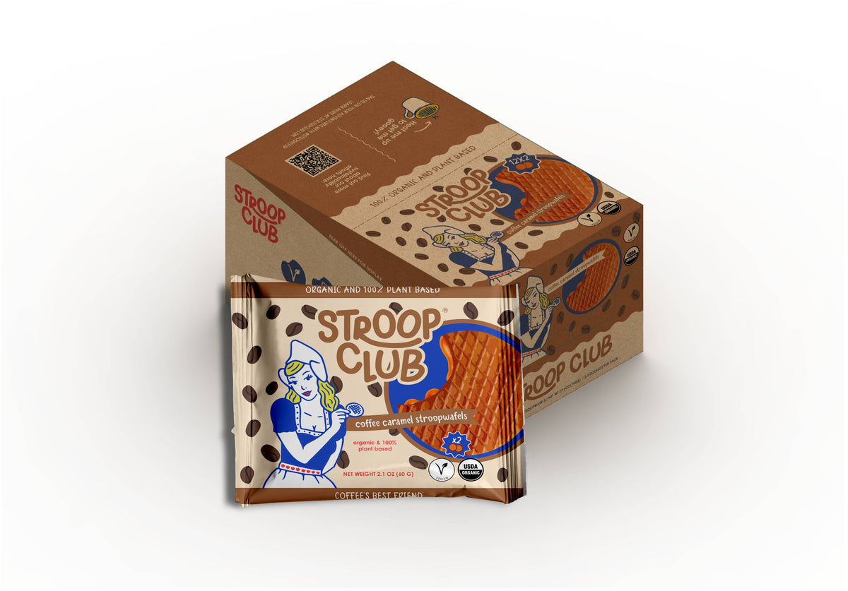 Stroop Club - Coffee Caramel Organic and Plant-Based Stroopwafel 2-pac ...