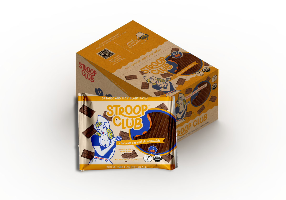 Stroop Club - Chocolate Caramel Organic & Plant-based Stroopwafel 2-pa ...